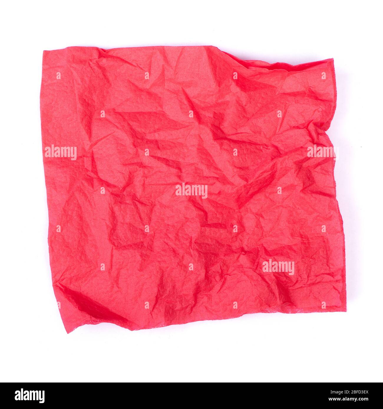 Wrinkled paper napkin isolated on white background Stock Photo - Alamy