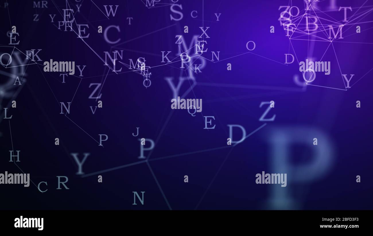 Abstract alphabet ornament on color background. Education writing ...