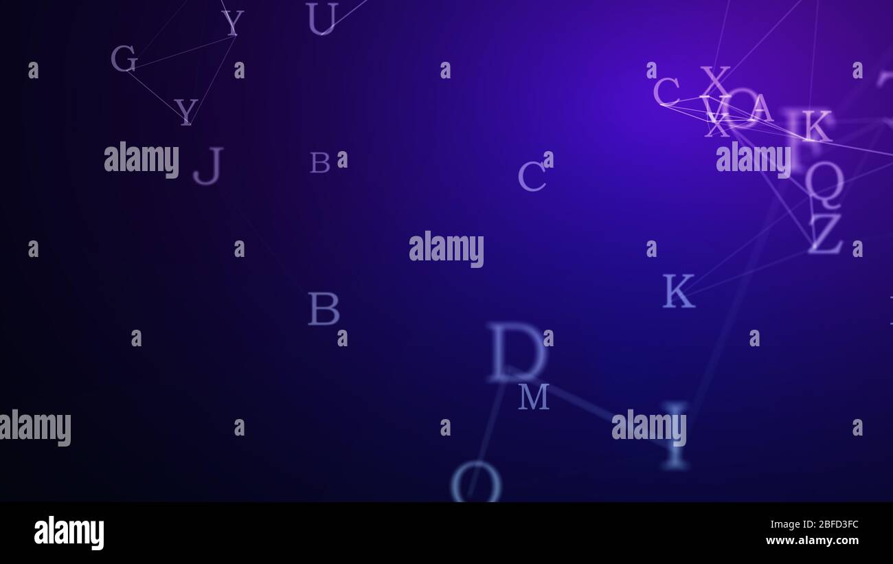 Abstract alphabet ornament on color background. Education writing ...