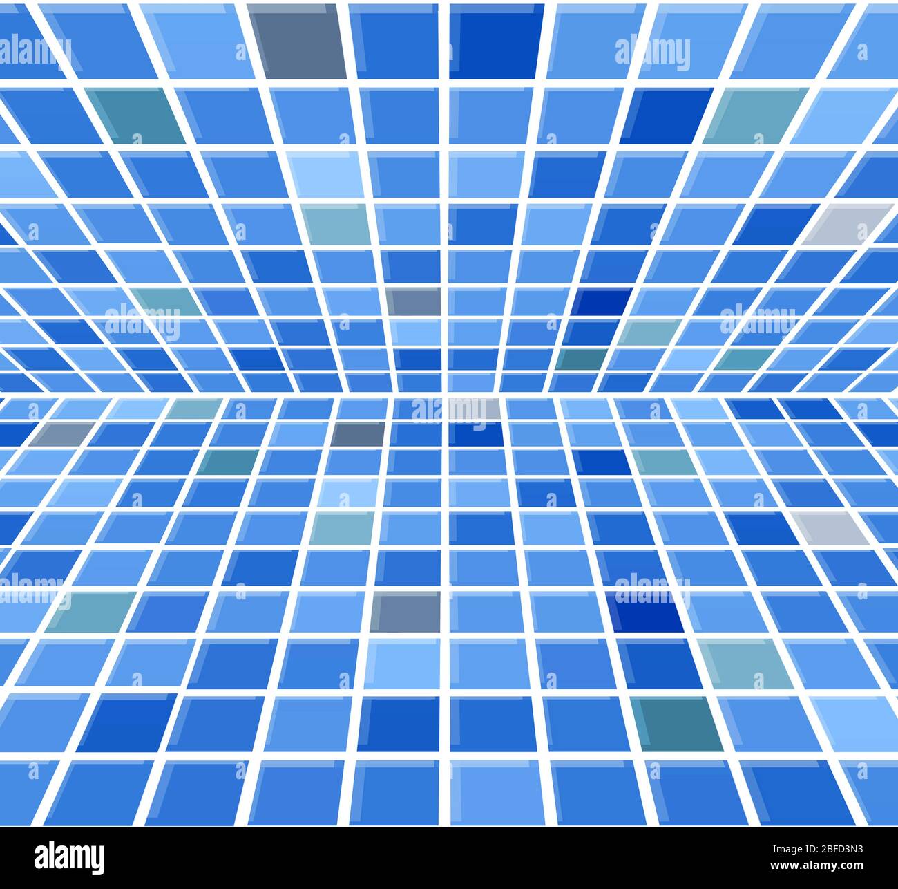 Blue abstract pixels in perspective Stock Photo - Alamy