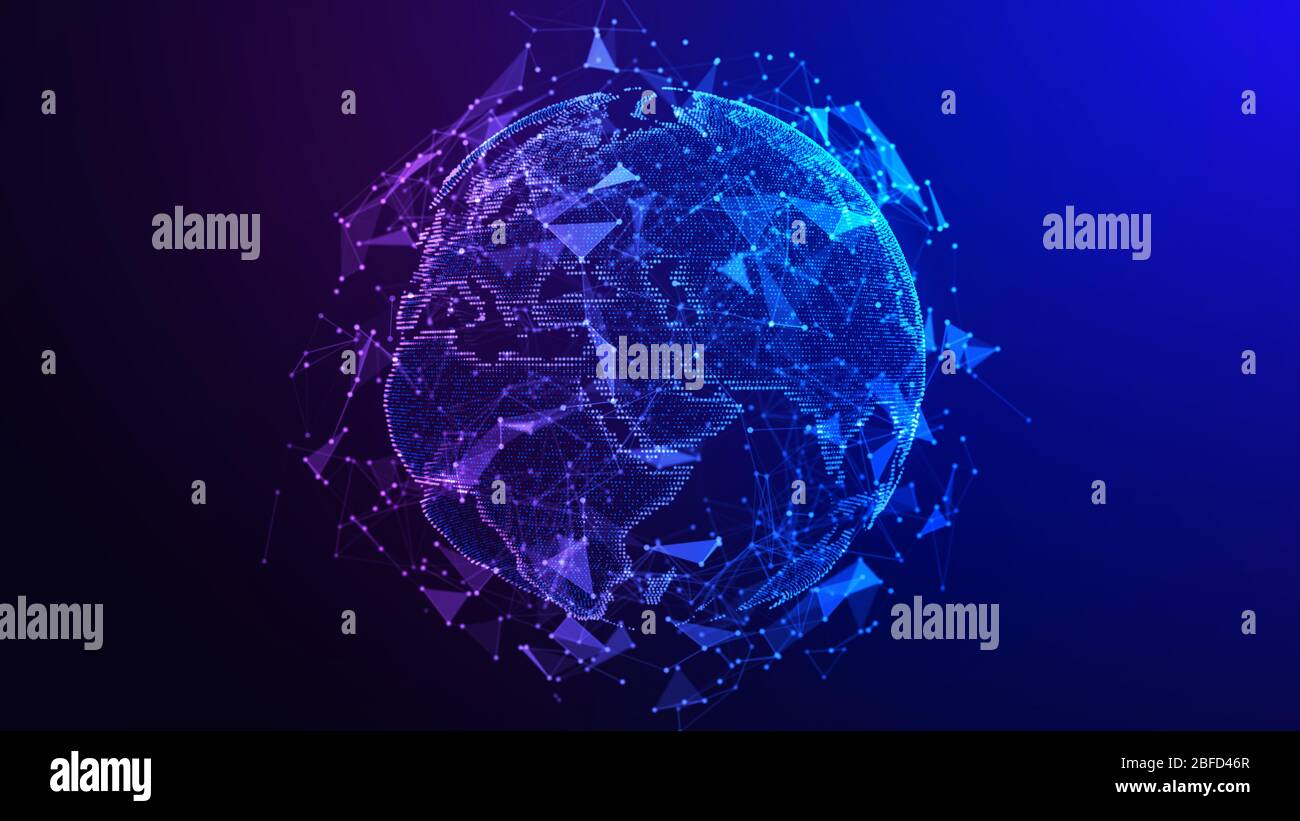 Global network connection. Concept background with planet Earth ...