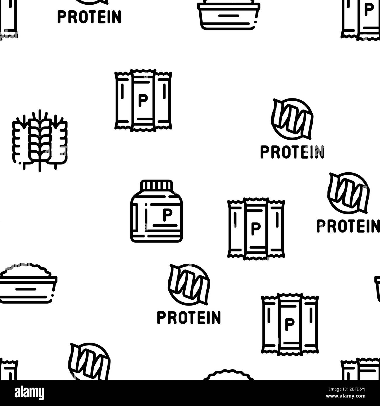 Protein Food Nutrition Seamless Pattern Vector Stock Vector Image & Art ...