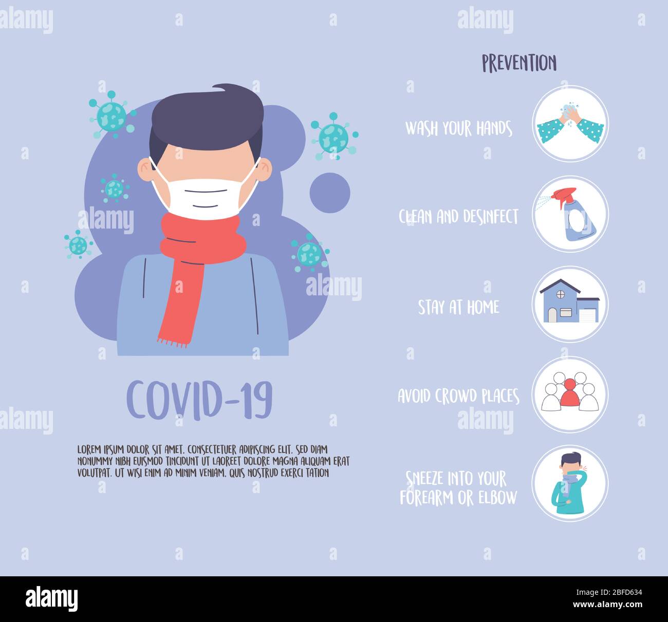 covid 19 pandemic infographic, patient process prevention stop ...