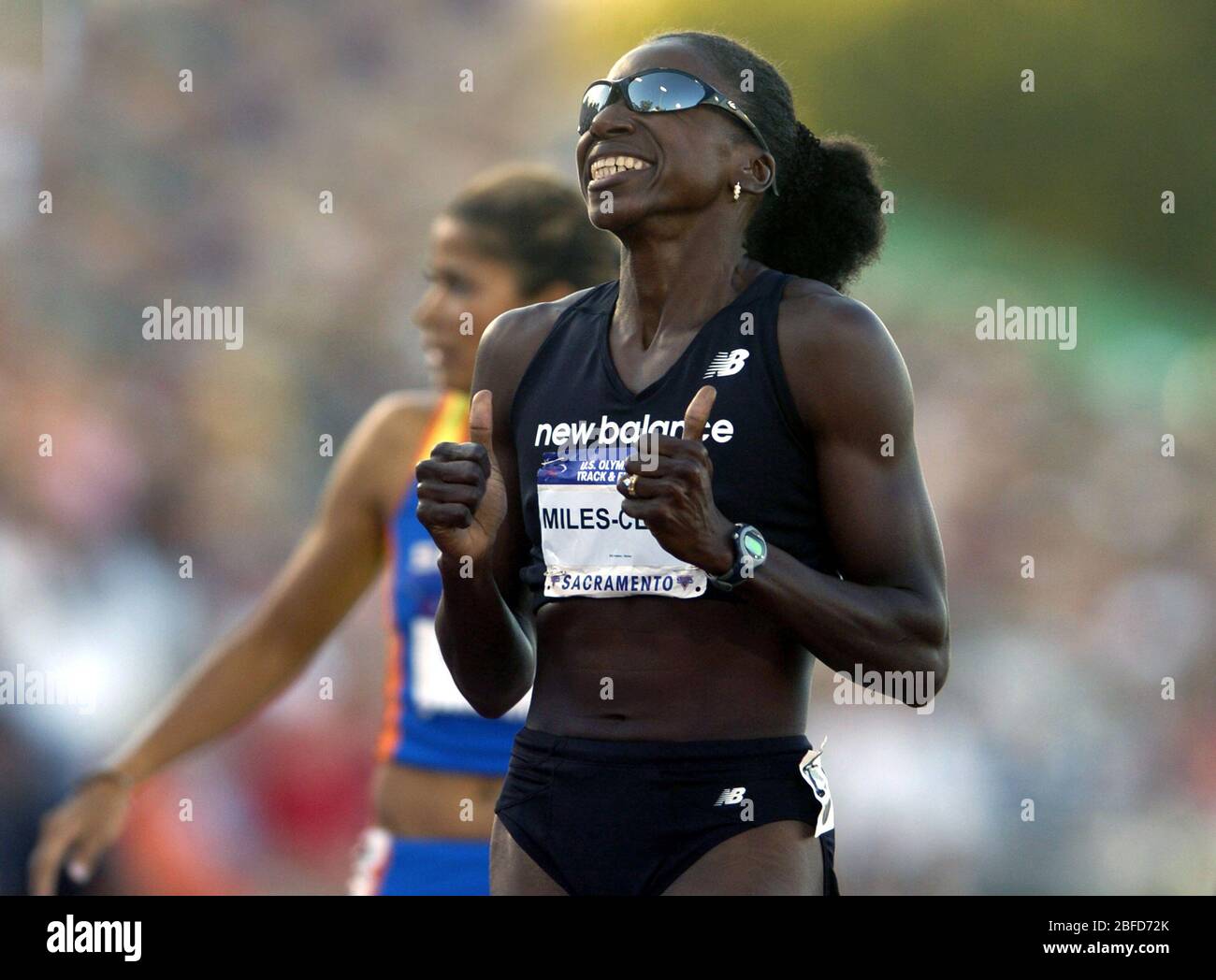 Sacramento, United States. 12th July, 2004. Jearl Miles-Clark wins the ...
