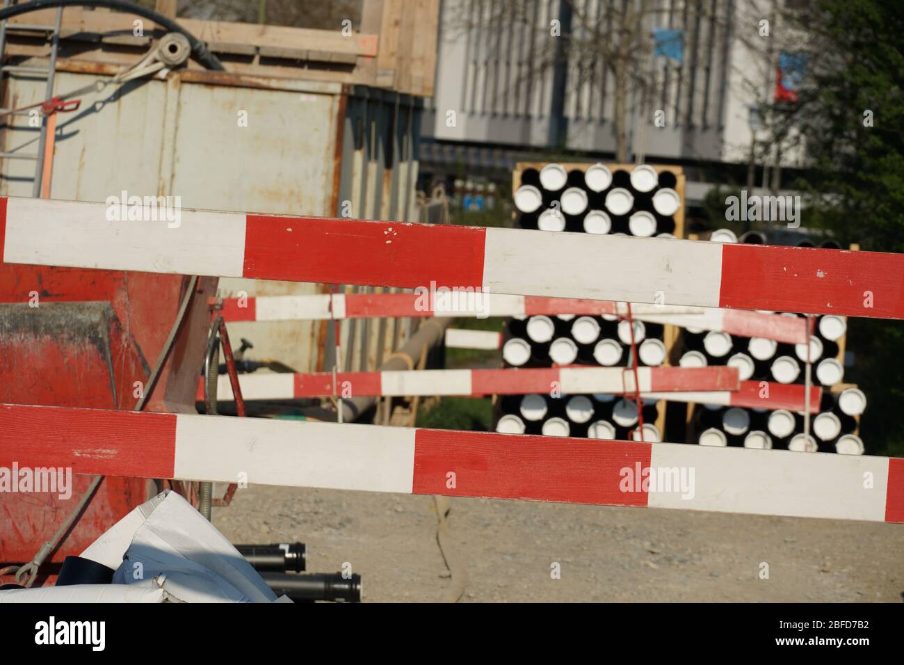 Construction equipment and material, mostly pipes, for civil ...