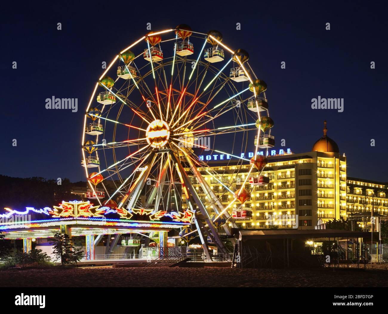 Ferris wheel in Golden Sands. Bulgaria Stock Photo - Alamy