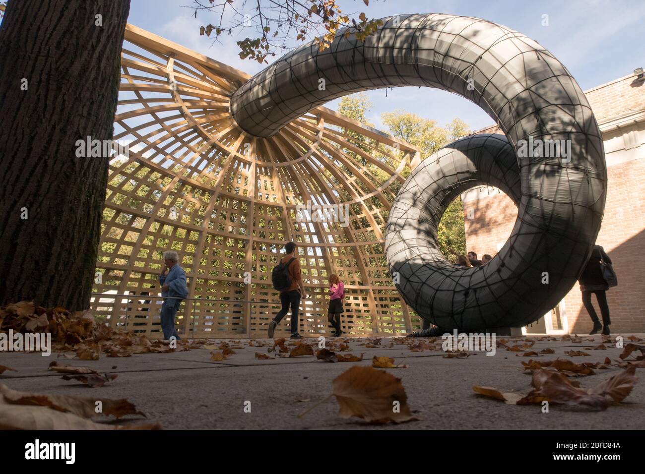 A view of the artwork titled "Liberty", by artist Martin Puryear ...