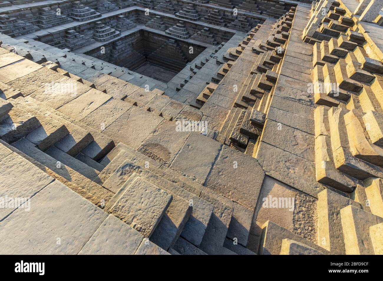 Ancient civilization in Hampi. India, State Karnataka. Old swimming ...