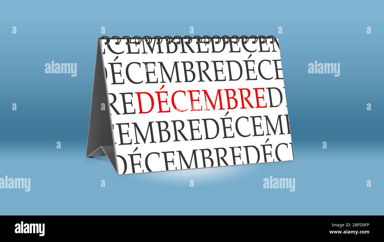 December sheet in english calendar hi-res stock photography and images ...