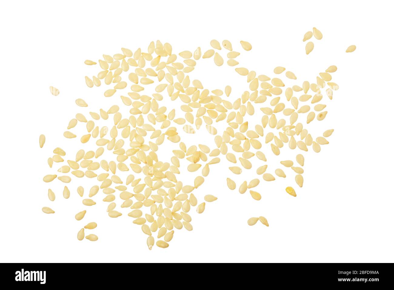 Sesame seeds isolated on white background top view. Flat lay Stock ...