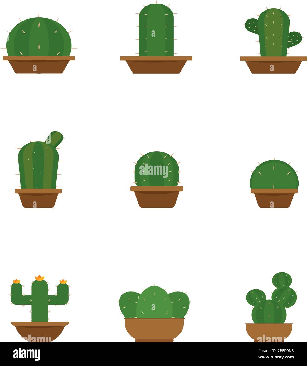 Set of cactus icons Stock Vector Image & Art - Alamy