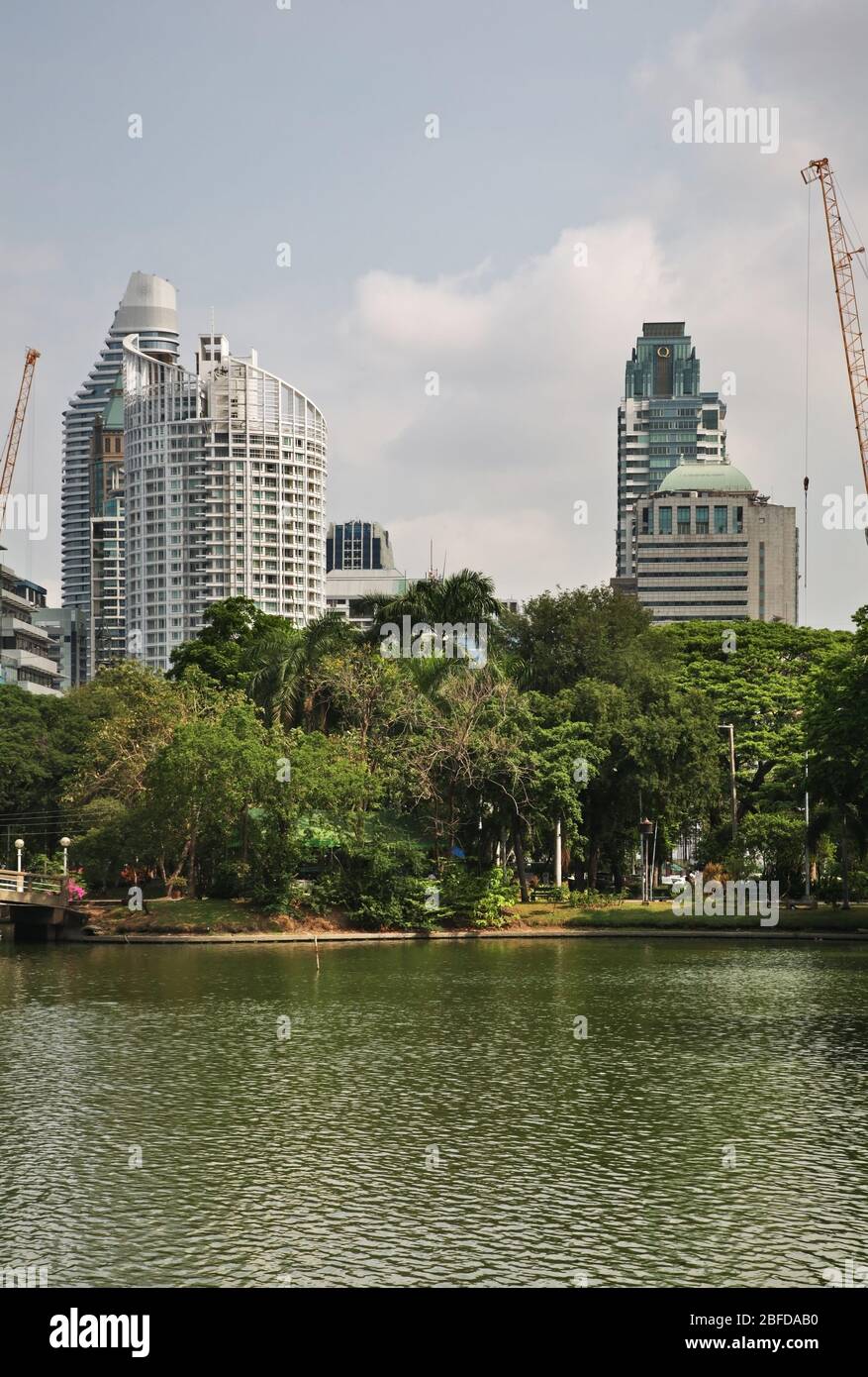 Lumphini Park at Bang Rak district of Bangkok. Kingdom of Thailand ...