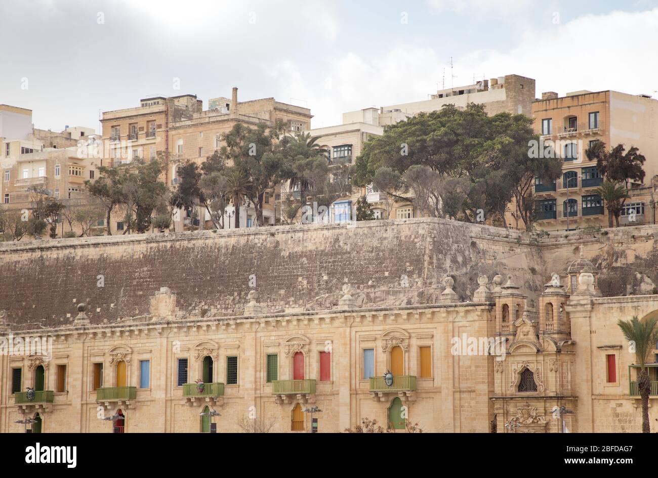 building and architecture of Valletta the capital city of malta Stock ...
