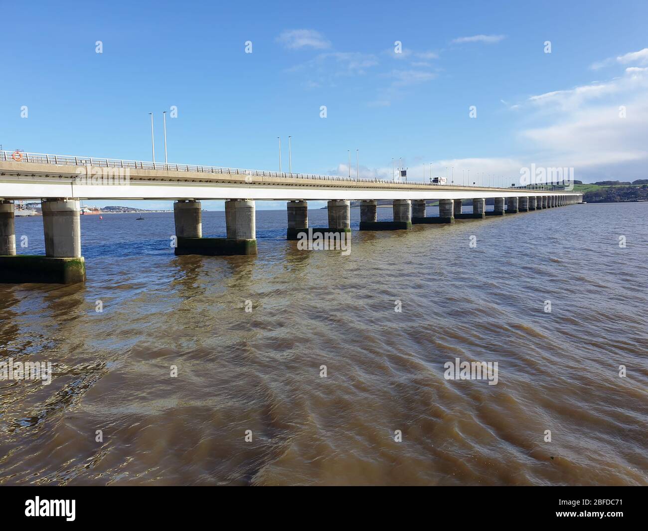 The Tay Road Bridge, spanning South from Dundee to Newport-On-Tay Stock ...