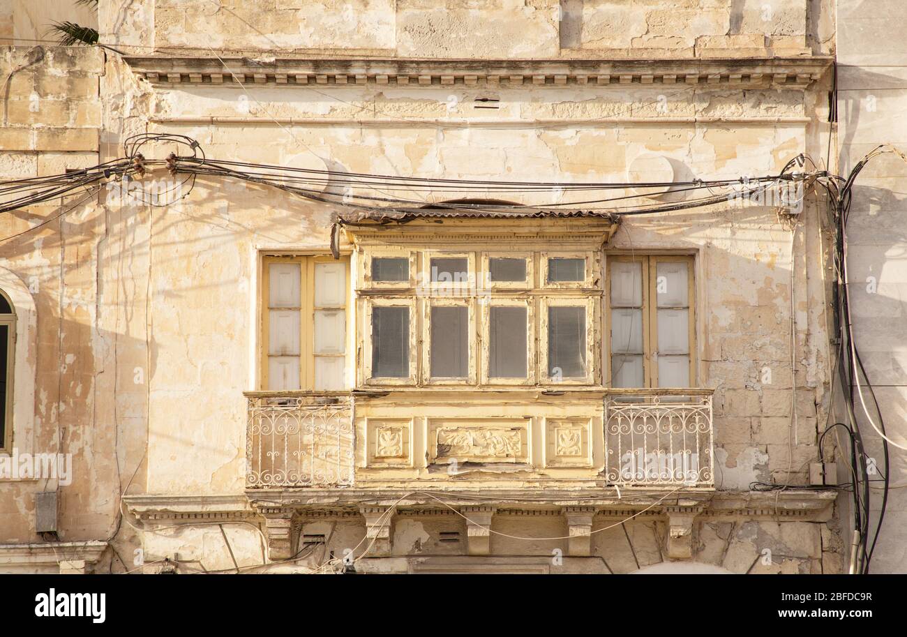 detail of a typical old window on a building in malta Stock Photo - Alamy