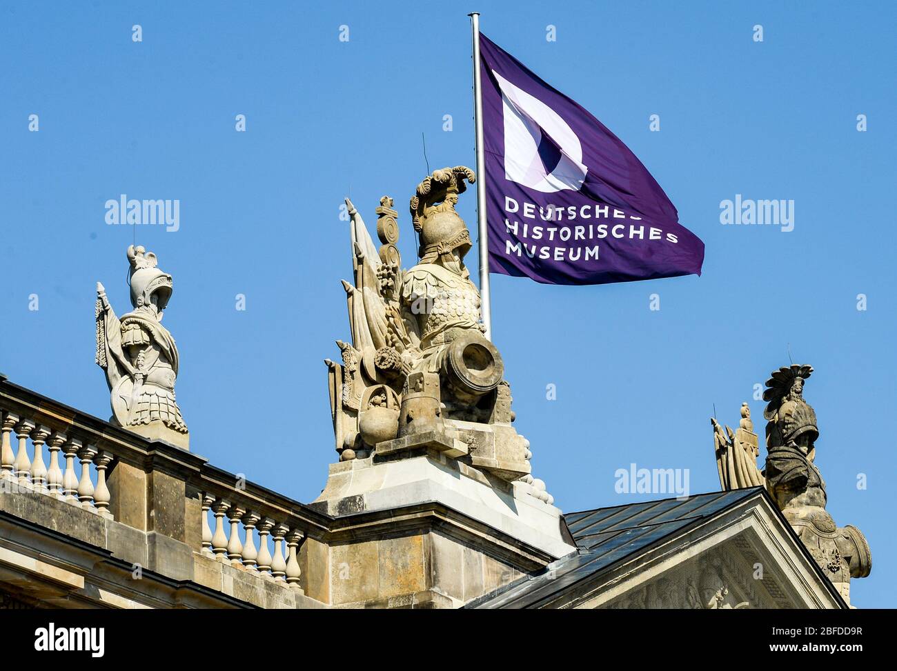 Berlin, Germany. 07th Apr, 2020. A flag is waving at the German ...