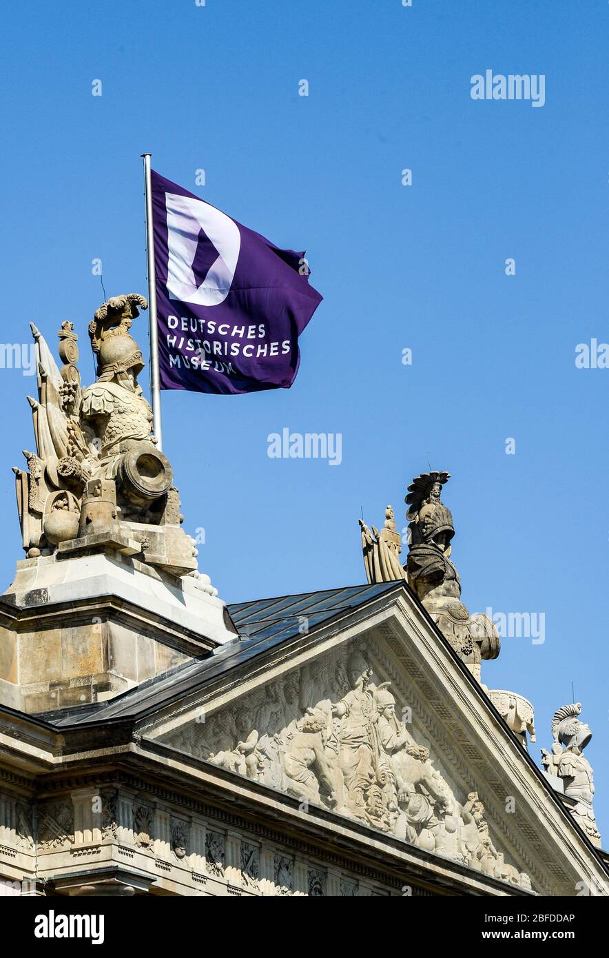 Berlin, Germany. 07th Apr, 2020. A flag is waving at the German ...
