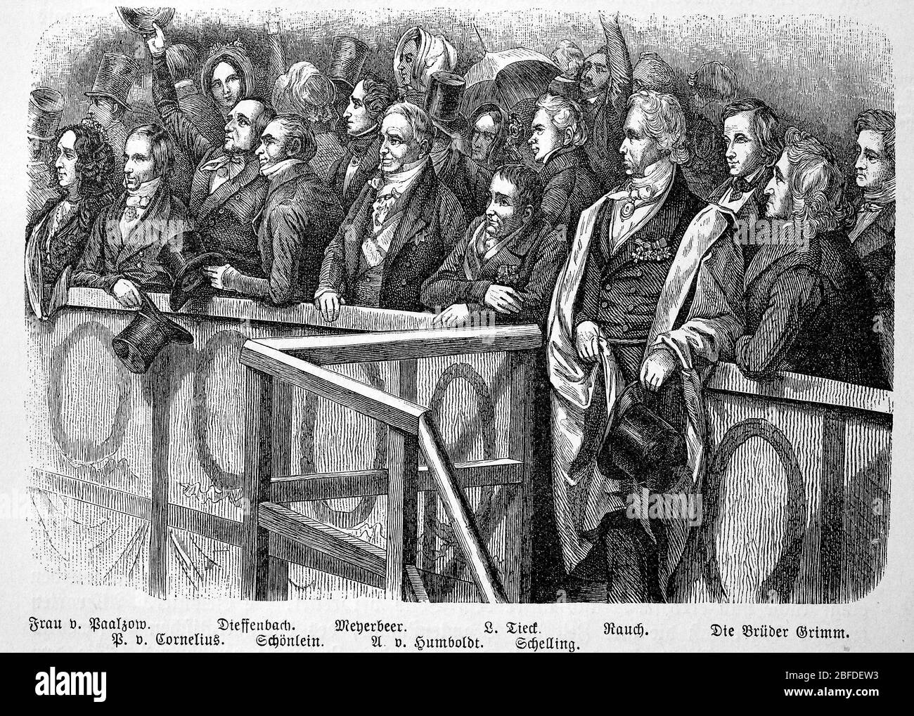 Scene at the Erbhuldigung,, homage, in Berlin, 1840, Germany / Szene ...