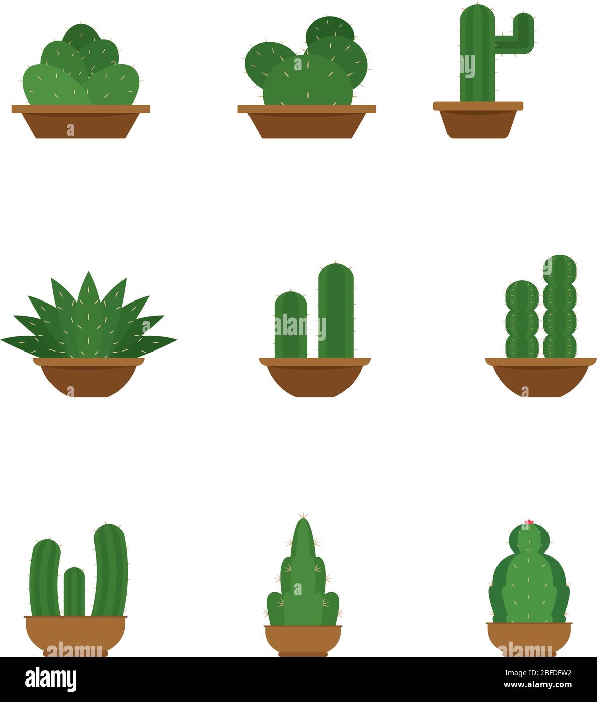 Set of cactus icons Stock Vector Image & Art - Alamy