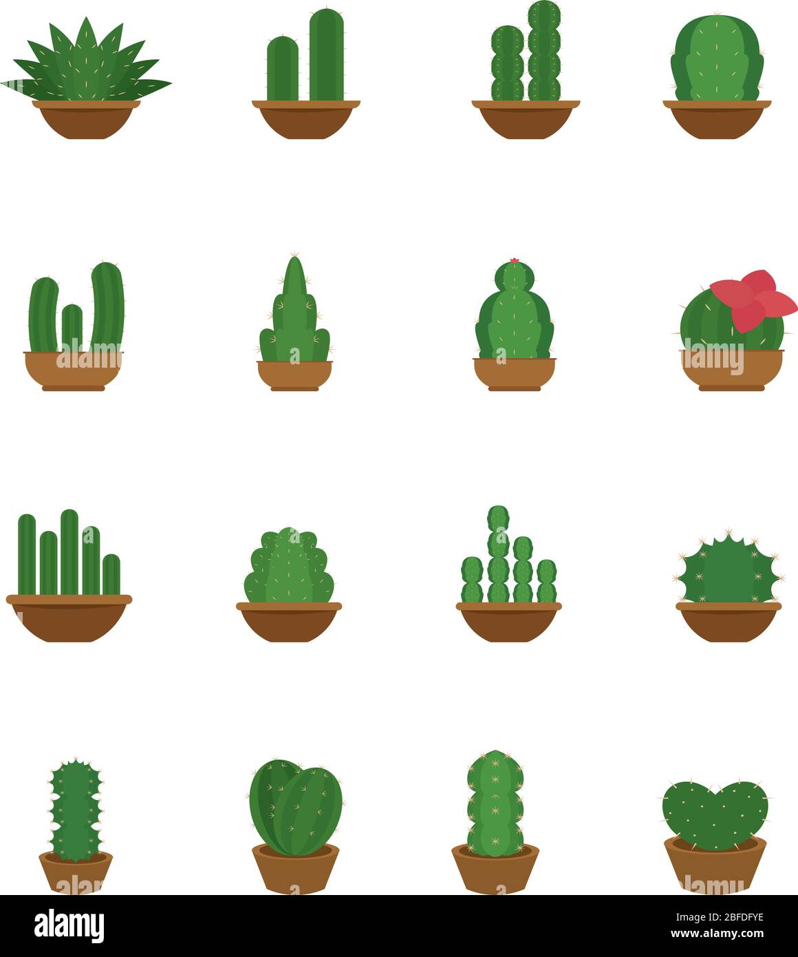 Set of cactus icons Stock Vector Image & Art - Alamy
