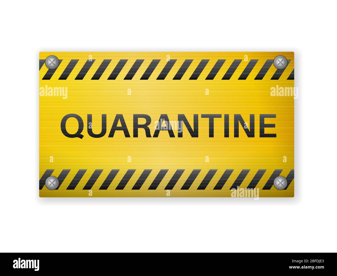 Quarantine sign on a white background. Vector illustration Stock Photo ...