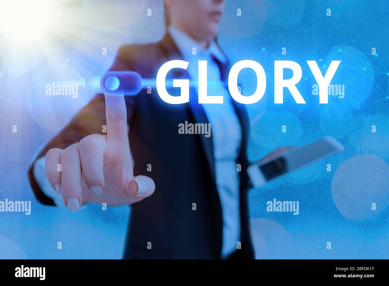 Conceptual hand writing showing Glory. Concept meaning high renown or ...