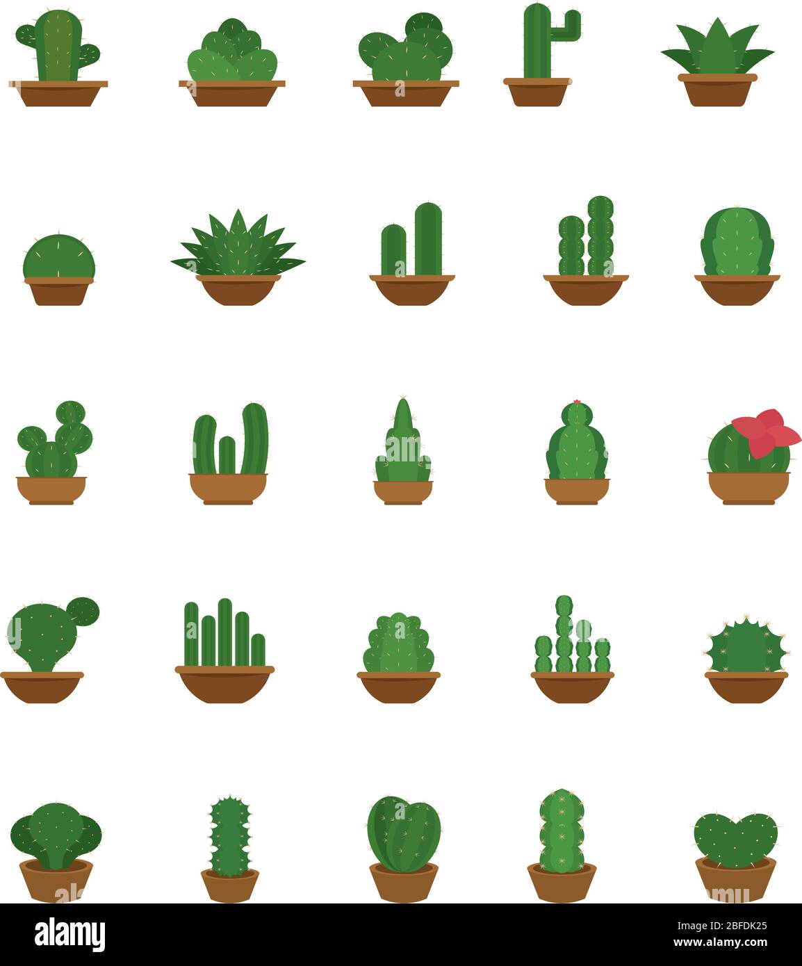 Set of cactus icons Stock Vector Image & Art - Alamy