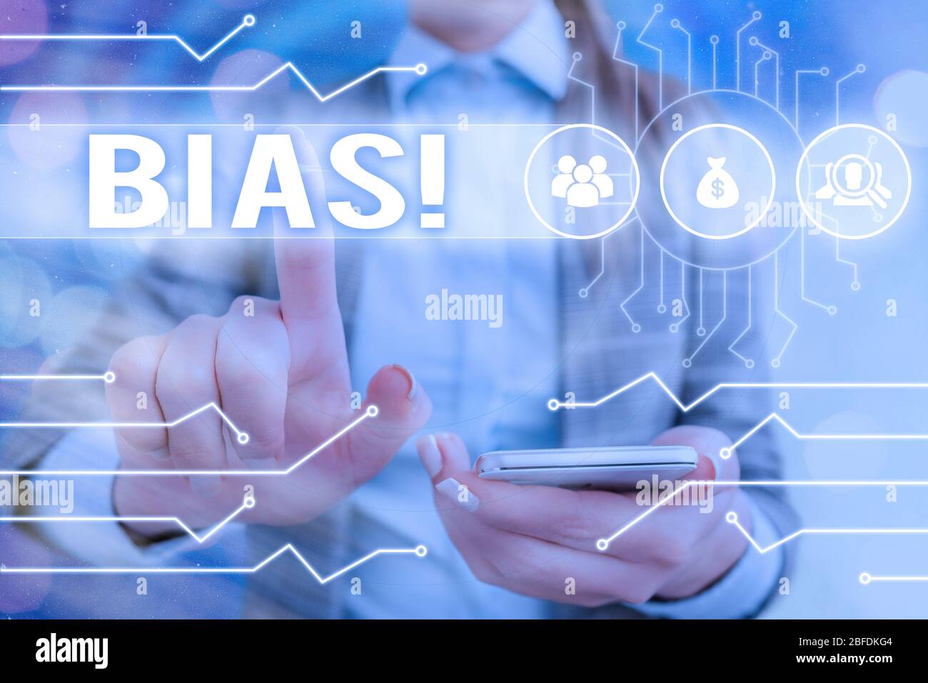 Handwriting text writing Bias. Conceptual photo inclination or ...