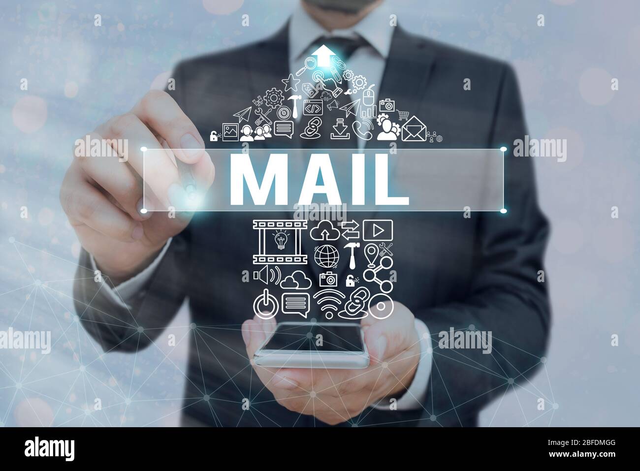 Text sign showing Mail. Business photo showcasing letters or parcel ...