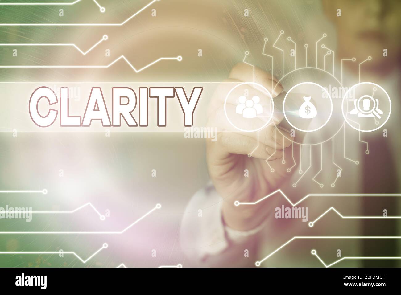 Word writing text Clarity. Business photo showcasing Being coherent ...