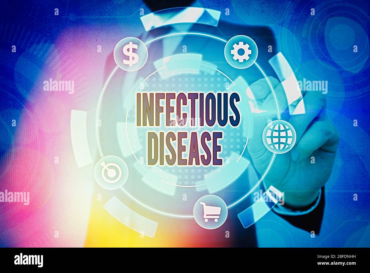 Writing note showing Infectious Disease. Business concept for caused by ...