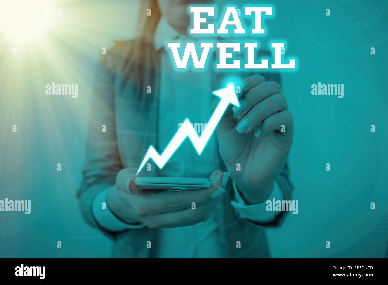 Conceptual hand writing showing Eat Well. Concept meaning Practice of ...