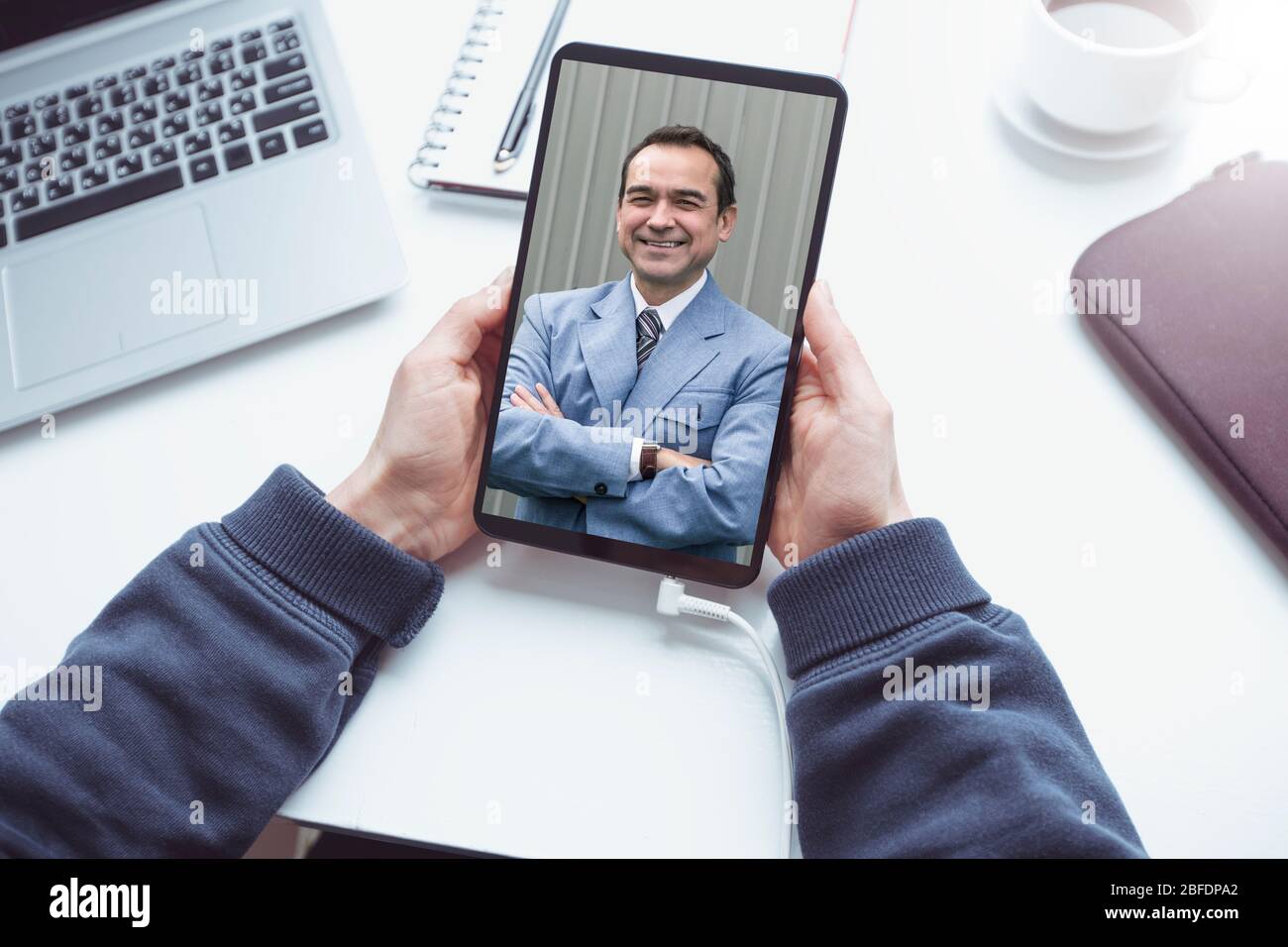 Video call distance learning hi-res stock photography and images - Alamy
