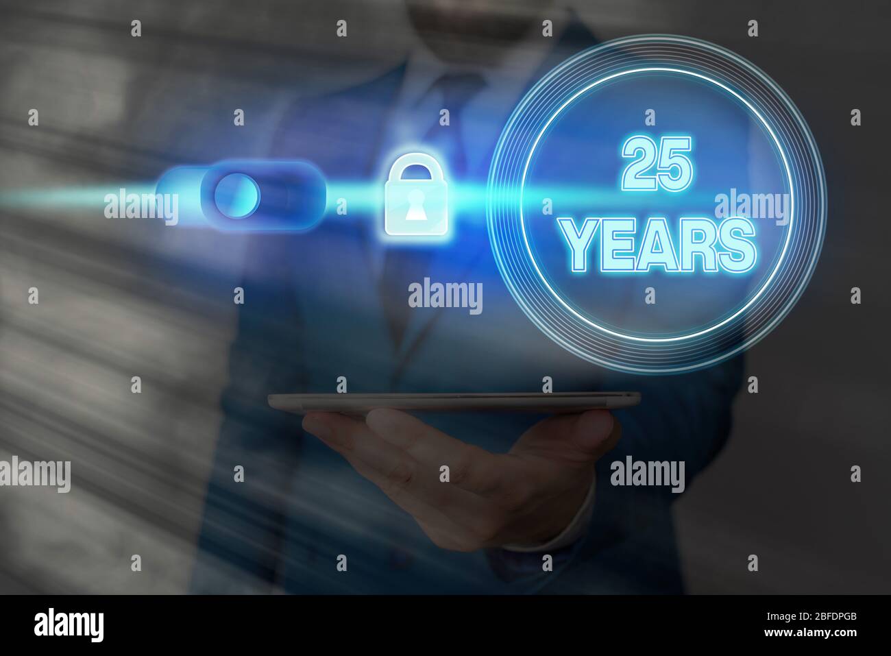 Handwriting text 25 Years. Conceptual photo Remembering or honoring ...