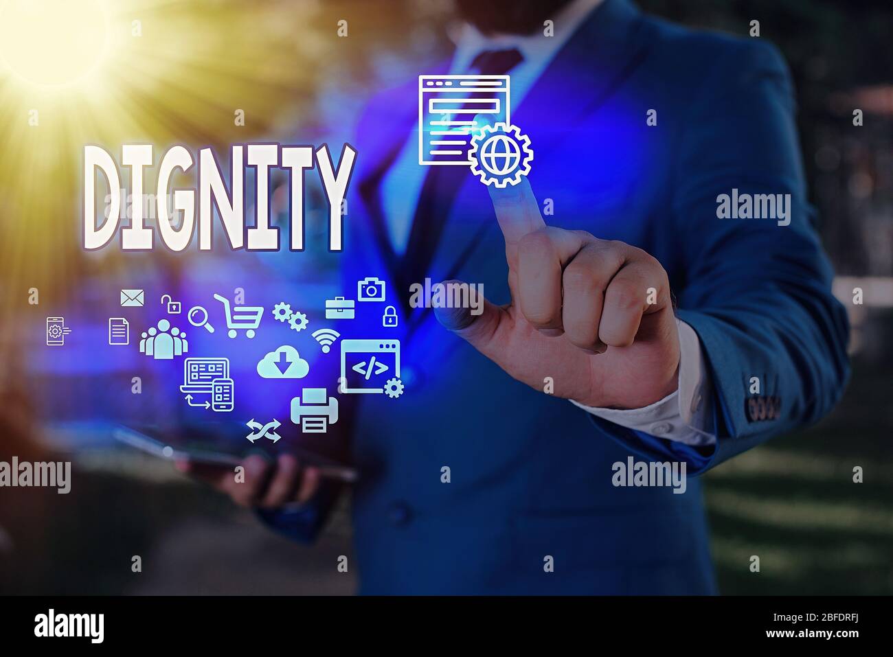 Word writing text Dignity. Business photo showcasing Quality Being ...