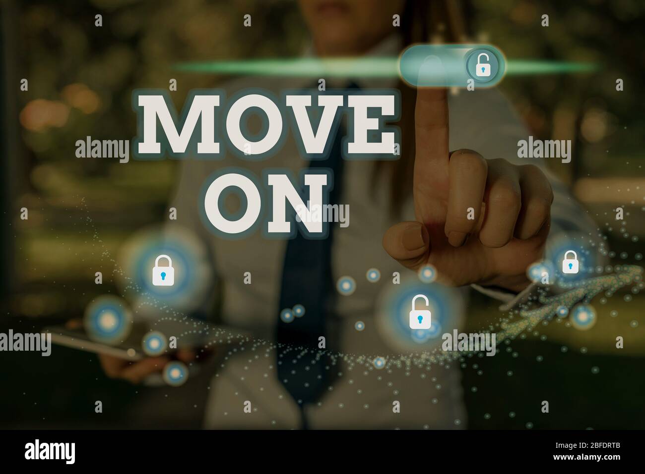 Handwriting text Move On. Conceptual photo to leave the place where you ...