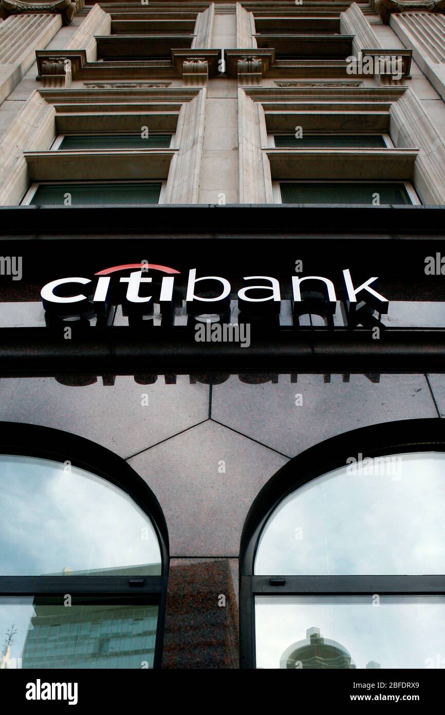 Exterior shot of a Citibank building in Central London Stock Photo - Alamy
