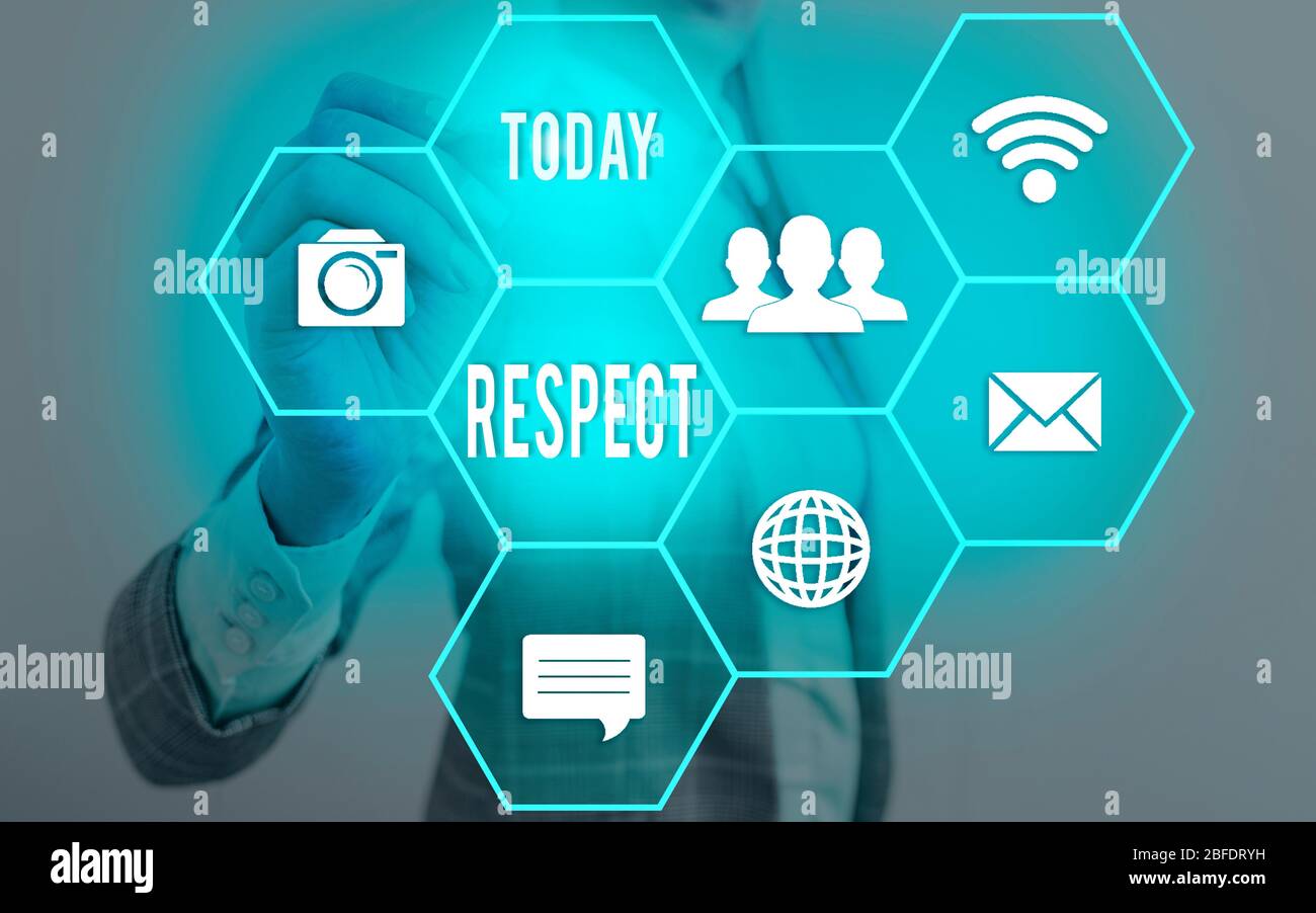 Conceptual hand writing showing Respect. Concept meaning Feeling of ...