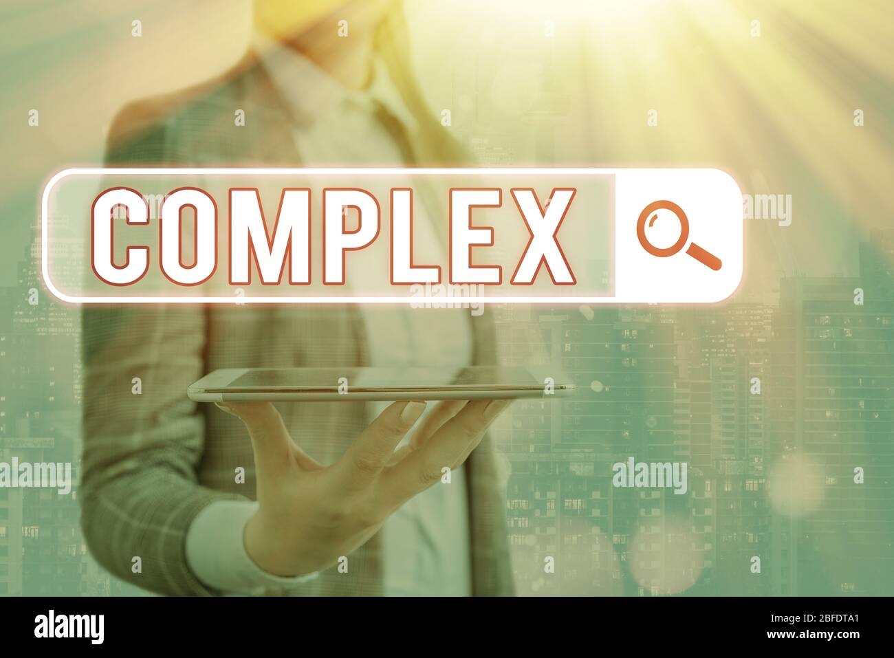 Conceptual hand writing showing Complex. Concept meaning the ...