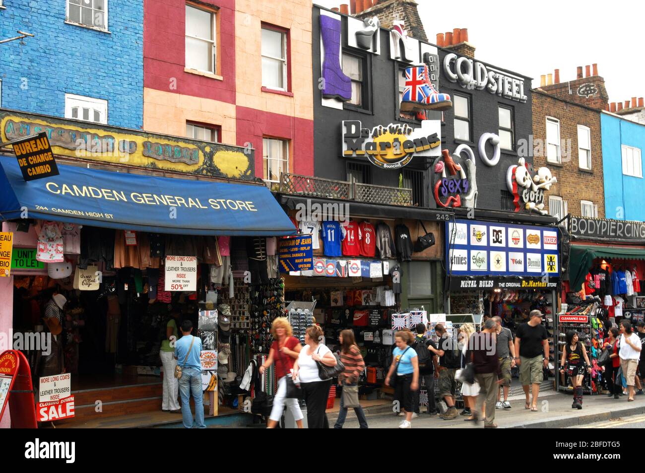 The Gothic and Alternate Clothing Shops, Camden High Street Stock Photo ...