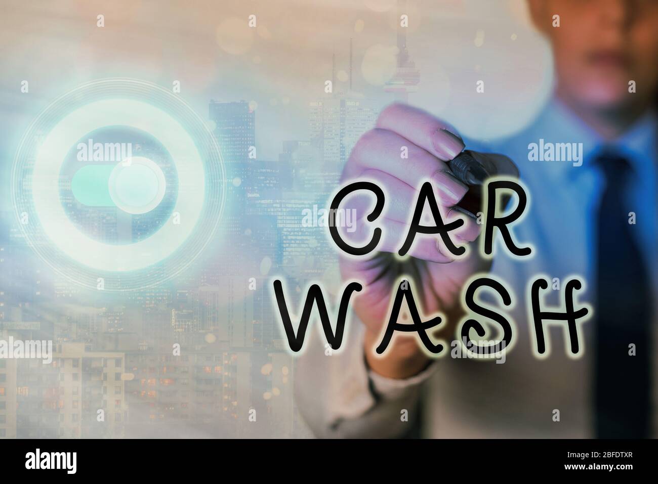 Writing note showing Car Wash. Business concept for a building ...