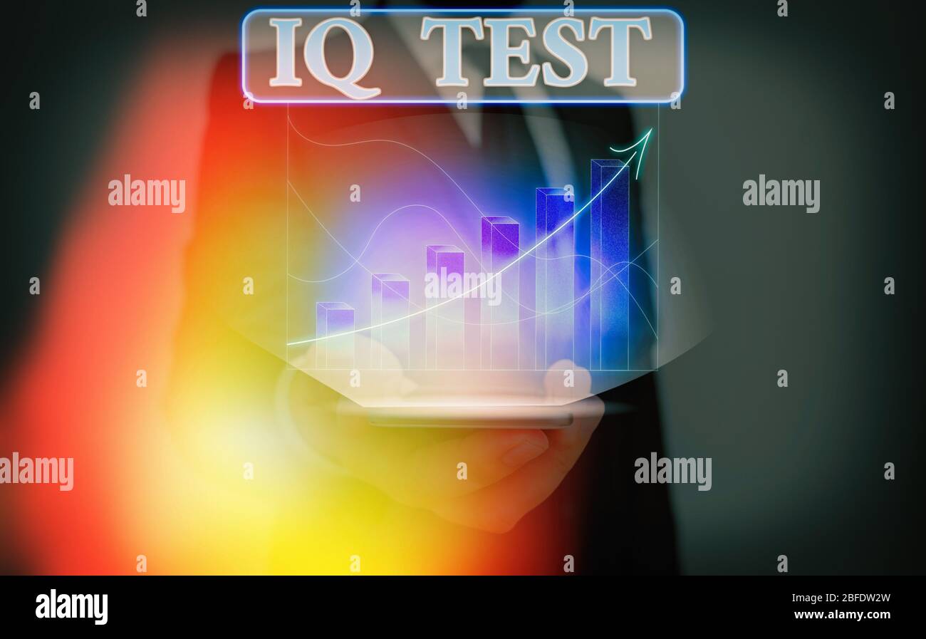 Text sign showing Iq Test. Business photo text attempt to measure your ...