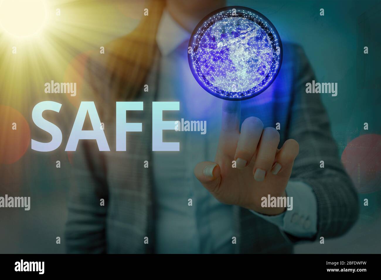 Writing note showing Safe. Business concept for protected from or not ...