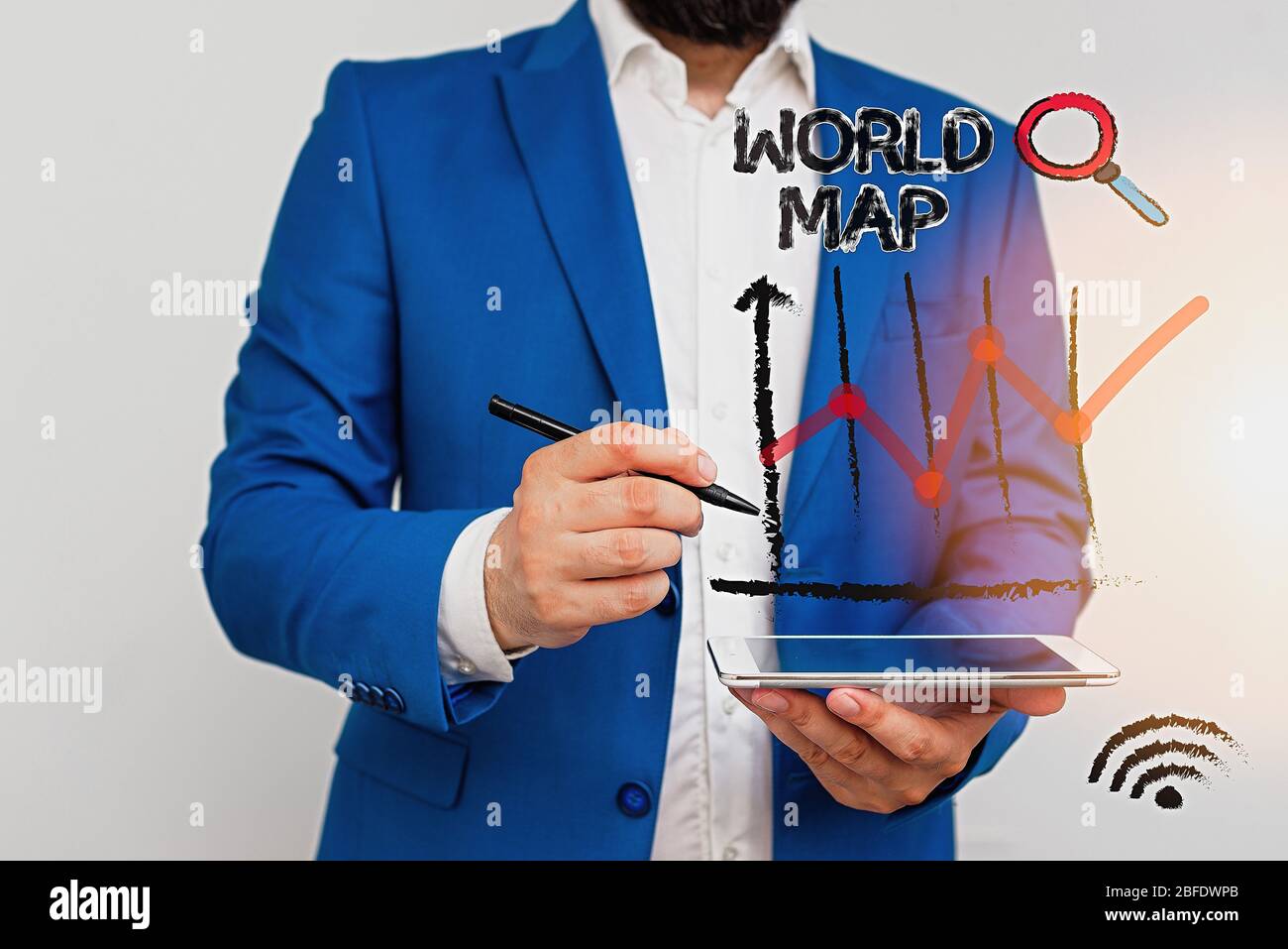 Handwriting text World Map. Conceptual photo a diagrammatic ...