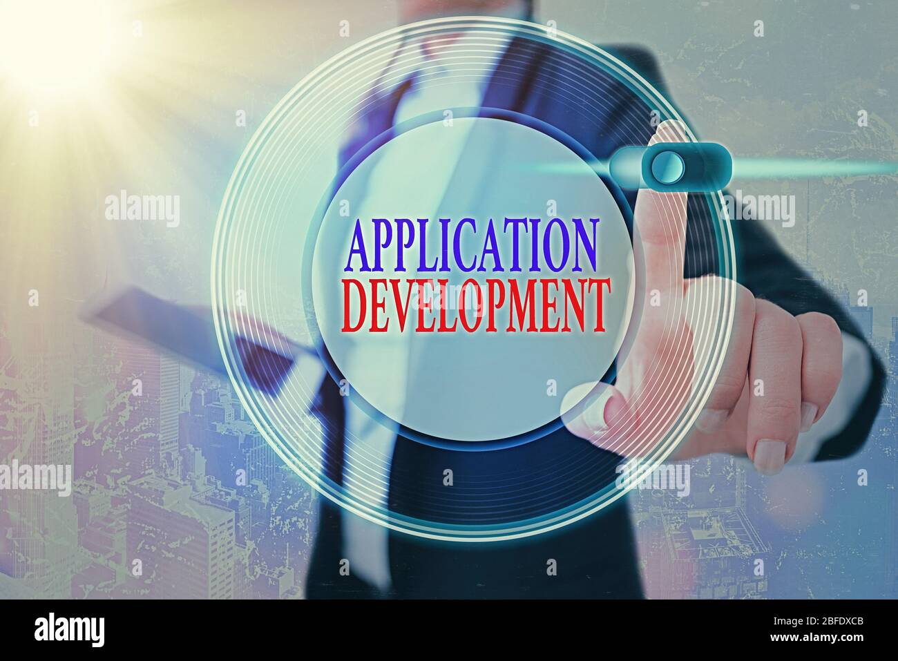 Conceptual Hand Writing Showing Application Development Concept Meaning Creation Of Computer