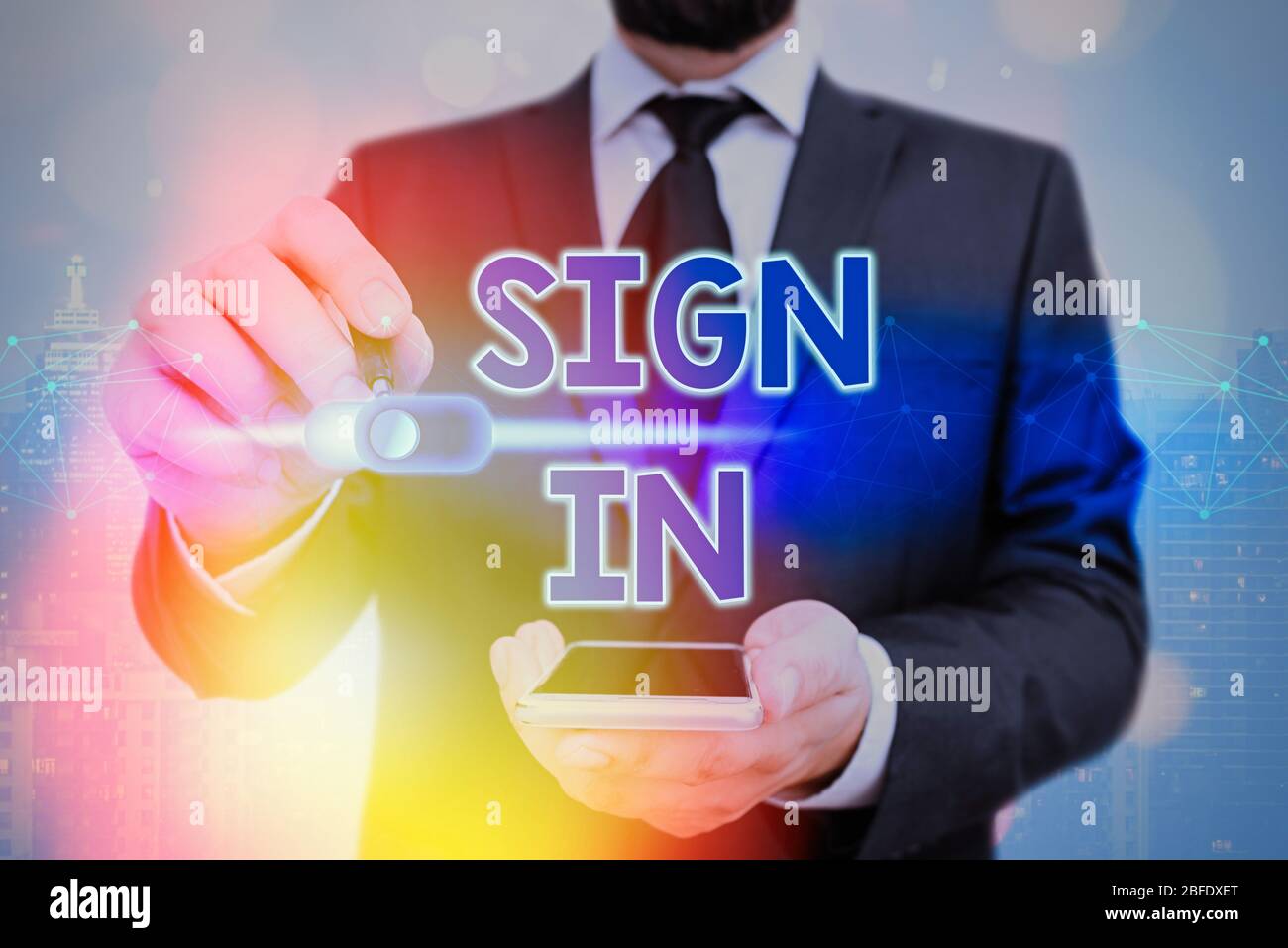 Word writing text Sign In. Business photo showcasing to write your name ...
