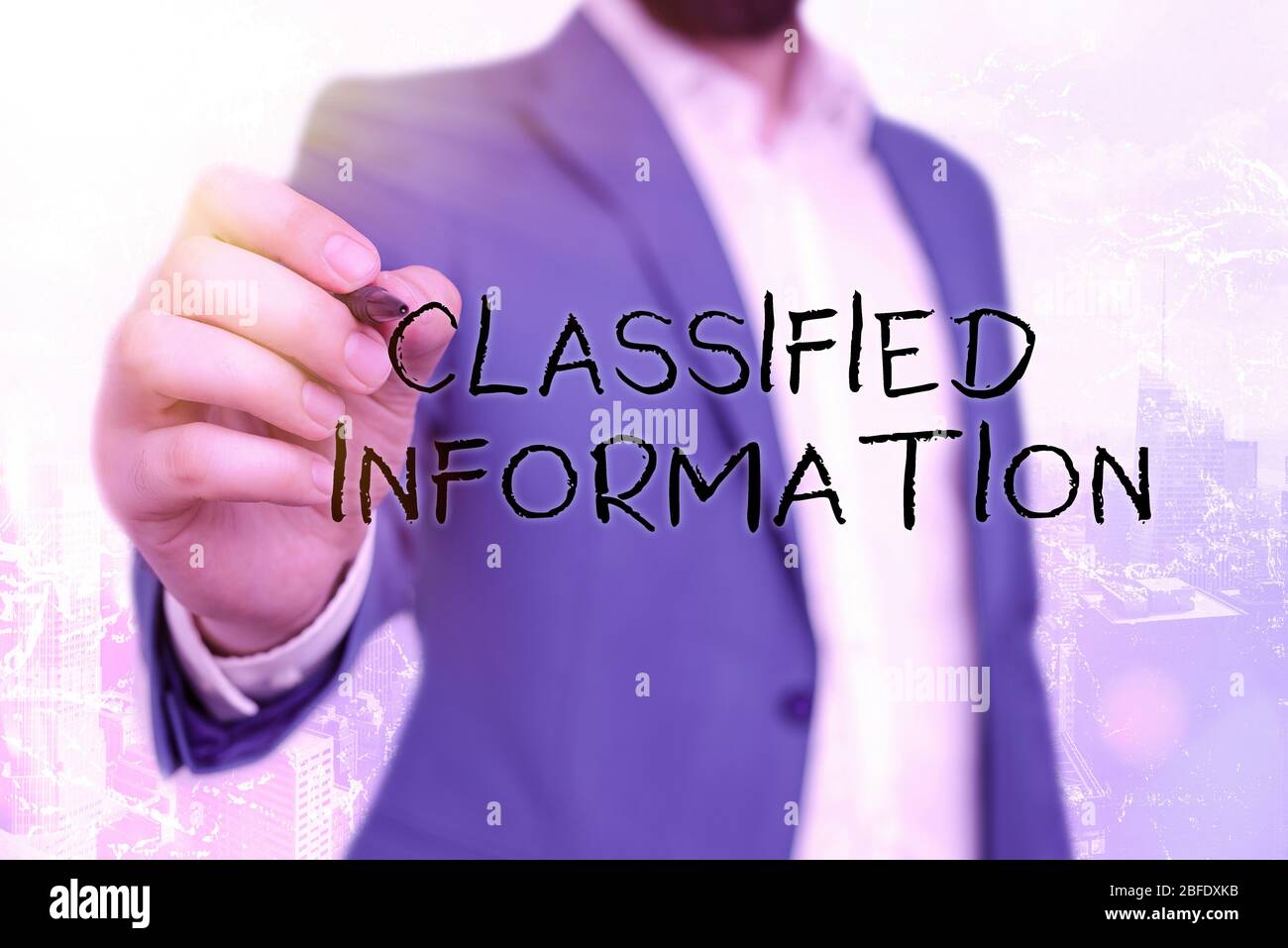 Handwriting text Classified Information. Conceptual photo Sensitive ...