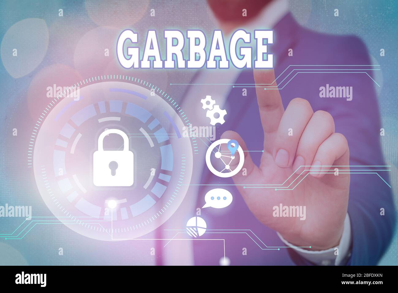 Text sign showing Garbage. Business photo text waste material or ...