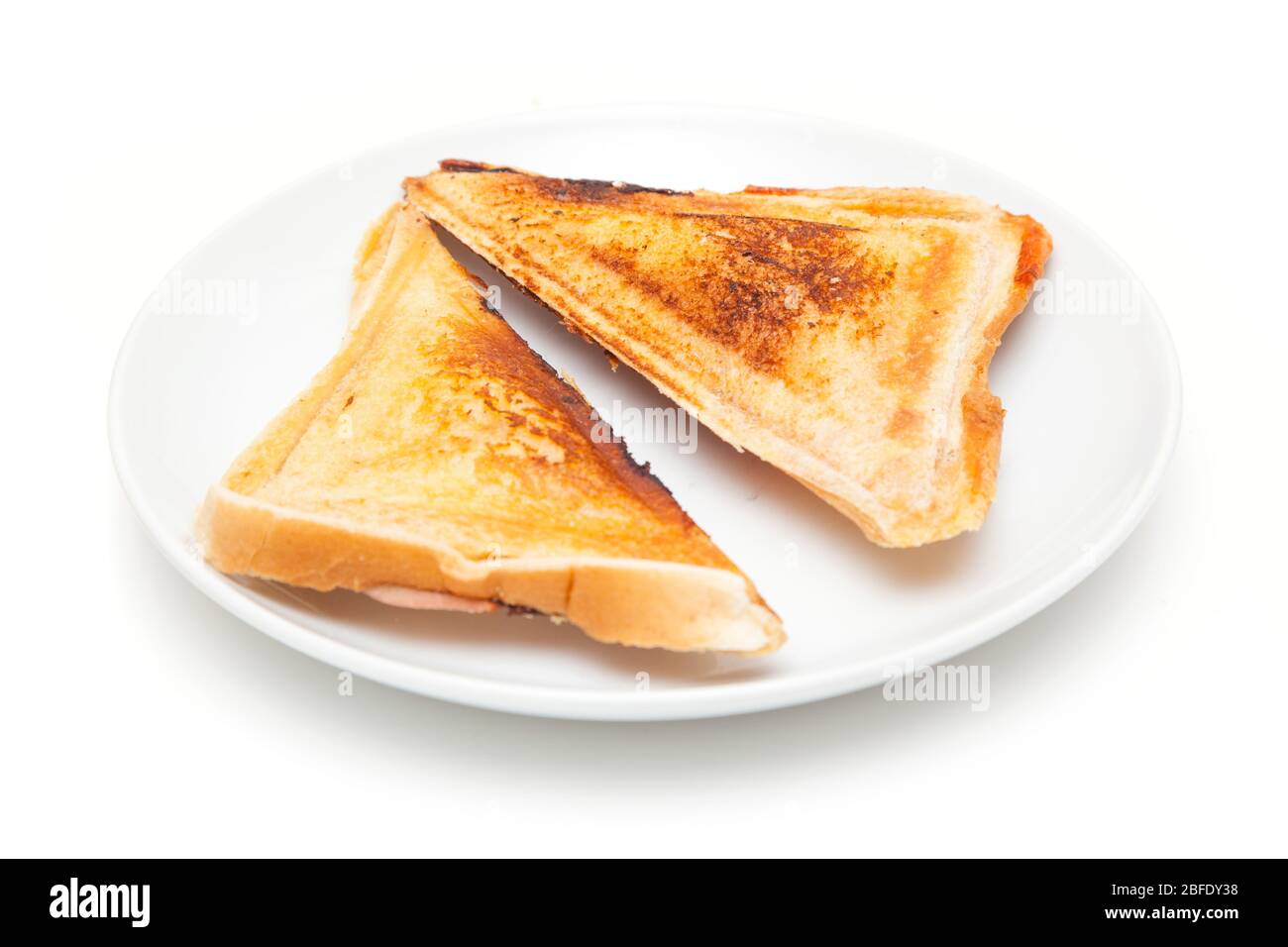 Toasted cheese sandwich isolated on a white studio background Stock ...