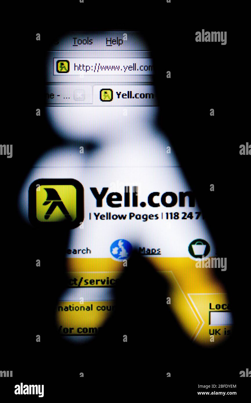 Illustrative image of Yell.com Stock Photo - Alamy